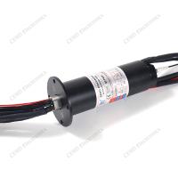 China Flange Mount Hybrid Slip Ring with 30A Power and Fiber Optic Transmission for sale