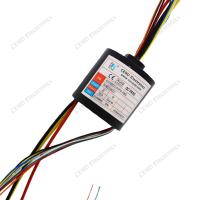 China Compact Solid Shaft Slip Ring with 20A Power and Signal Channels for sale