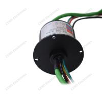 China Solid Shaft Slip Ring with 4 Circuits 30A Power and Ethernet Channel for Industrial Rotary Equipment for sale