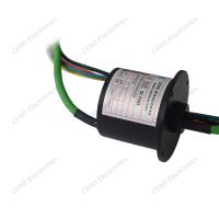 China Solid Shaft Slip Ring with 4 Circuits 30A Power and Ethernet Channel for Industrial Rotary Equipment for sale