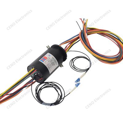 China Opto Electric Hybrid Flange Slip Ring for 360 Degree Continuous Rotation for sale