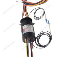 China Opto Electric Hybrid Flange Slip Ring for 360 Degree Continuous Rotation for sale