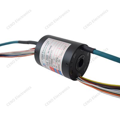 China Ethernet Slip Ring with Integrated Power Signal and Network Channels for 360° Rotation for sale