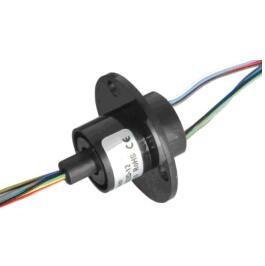 China ACN22D CCTV Slip Ring - 12 Circuits, 2A Rating, Φ22mm with Silver Plated Copper Wires for sale