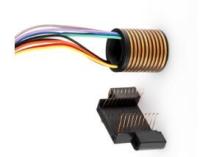 China CENO SCN12A 28AWG Two Half Style Slip Ring - 6 Circuits, 2A Current, 100 RPM Speed for sale