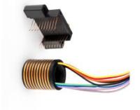 China CENO SCN12A 28AWG Two Half Style Slip Ring - 6 Circuits, 2A Current, 100 RPM Speed for sale
