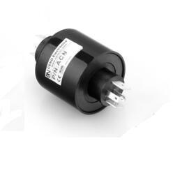 China High Current 32mm Slip Ring with 4 Flat Pins - 2x2A + 2x14A Rating for Industrial Applications for sale