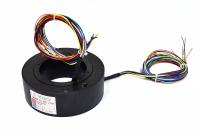 China Ø100mm Through Hole Slip Ring with 1000mm Lead Wire - 6×15A & 8×5A Circuits, IP54 Rated for Industrial Automation for sale