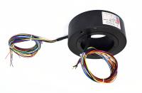 China Ø100mm Through Hole Slip Ring with 1000mm Lead Wire - 6×15A & 8×5A Circuits, IP54 Rated for Industrial Automation for sale
