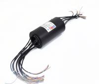 China Ø70mm Through Bore Industrial Slip Ring with 30×10A Power Circuits for Electric Table Rotation Systems for sale