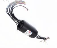 China Ø70mm Through Bore Industrial Slip Ring with 30×10A Power Circuits for Electric Table Rotation Systems for sale
