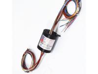 China Hollow Shaft Slip Ring 12.7mm Through Bore Brush Wire Design Compact Stable Signal for sale
