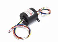 China 1000RPM Through Bore Slip Ring 12 Circuits 25.4mm Hole Precious Metal Contact for sale