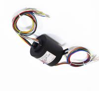 China 1000RPM Through Bore Slip Ring 12 Circuits 25.4mm Hole Precious Metal Contact for sale