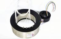 China Carbon Brush Cable Reel Slip Ring 1000VAC with Stainless Steel Housing - 4×7.5A Current Rating, 0-10 RPM Speed for sale