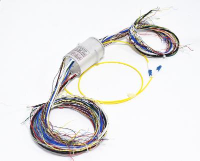 China Single Channel Fiber Optic Rotary Joint with Power and Video Signal Transmission - 380VAC, 0-300 RPM, IP54 Rated for sale