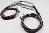 China 0-300 RPM Gigabit Ethernet Slip Ring with 10×10A Power Circuits and IP54 Protection for sale