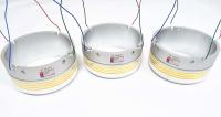 China Smoothy Rotating 4 Wire Pancake Slip Ring 4×5A 0-300 RPM Gold Contact IP00 Rated for sale
