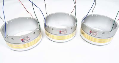 China Smoothy Rotating 4 Wire Pancake Slip Ring 4×5A 0-300 RPM Gold Contact IP00 Rated for sale