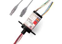 China Capsule USB Slip Ring with 2×2A Power Circuits and USB 2.0 Signal Transmission for 0-10 RPM Applications for sale