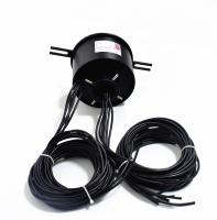 China 40A Through Hole Slip Ring 45mm Bore Aluminum Alloy Black Sandblasted for sale