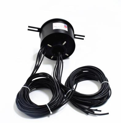 China 40A Through Hole Slip Ring 45mm Bore Aluminum Alloy Black Sandblasted for sale