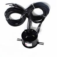 China 40A Through Hole Slip Ring 45mm Bore Aluminum Alloy Black Sandblasted for sale