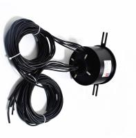China 40A Through Hole Slip Ring 45mm Bore Aluminum Alloy Black Sandblasted for sale