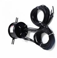 China 40A Through Hole Slip Ring 45mm Bore Aluminum Alloy Black Sandblasted for sale