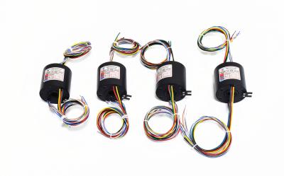 China Signal Transmitting Through Hole Slip Ring 4 * 10A / 8 * 2A For Sea Antenna for sale