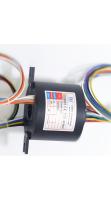 China Through Bore Slip Ring 25.4mm Bore Precious Metal Contacts 12 Circuits 15A 380VAC for sale