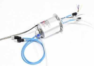 China High Speed Air Rotary Union with 6×5A Power, 2×100M Ethernet, G1/4 Air Channel for 0-250 RPM Applications for sale