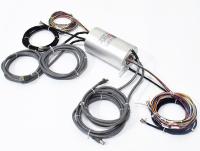 China 1000M Ethernet Rotating Electrical Connector Slip Ring 10 Circuits 25.4mm Through Hole 300RPM for Automatic Equipment for sale