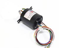 China Hollow Shaft Slip Ring 25.4mm Bore Precious Metal Fiber Brush 300rpm for sale