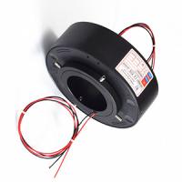 China 50mm ID Miniature Through Bore Slip Ring 300rpm Rotation for Motion Simulator for sale