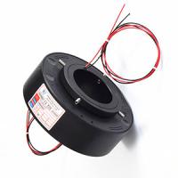 China 50mm ID Miniature Through Bore Slip Ring 300rpm Rotation for Motion Simulator for sale
