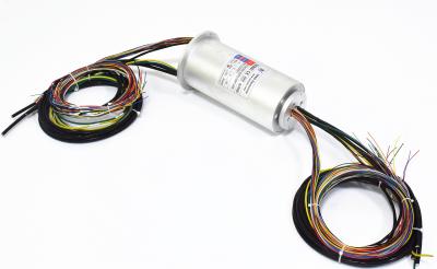 China Custom Low Torque Slip Ring 300RPM Gold to Gold Contact 18 Circuits 5A Signal for sale