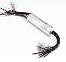China 6 Group Servo Motor Encoder Signal Slip Ring Connector with 30mm Through Hole and 0-20 RPM Speed for sale