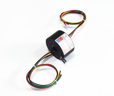 China IP54 12.7mm Through Bore Slip Ring Connector 600RPM 220VAC for sale