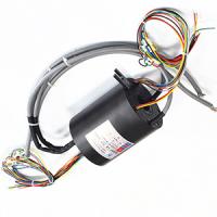 China 2 Group Gigabit Ethernet Slip Ring with 25.4mm Bore and CAT 5e Cable for 300 RPM Automation Equipment for sale