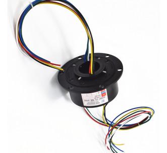 China Big Flange Hollow Shaft Slip Ring 50mm Bore 0-100rpm IP54 for Cement Machinery for sale