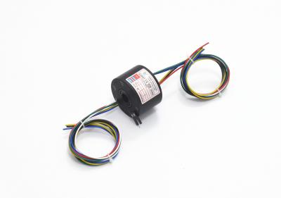 China Precious Metal Through Bore Slip Ring 12.7mm 380VAC 0-300rpm 6x10A for sale