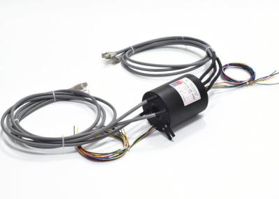 China 380VAC 1000M Ethernet Slip Ring Assembly with 25.4mm Bore and 0-300rpm Speed for Industrial Automation for sale