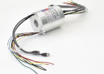 China Through Hole Electrical Slip Ring 38.1mm IP54 380VAC with Gigabit Ethernet Connectivity for Industrial Automation for sale