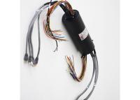 China Ethernet Slip Ring RJ45 Connector 25.4mm Through Bore 300rpm Industrial Rotary Joint for sale