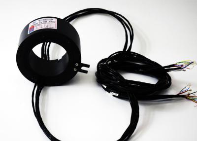 China Multi - Point Contact Slip Ring Assembly 80mm Through Hole Size Fiber Brush Technology for sale