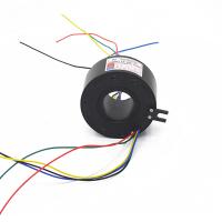 China Compact 50mm Through Hole Slip Ring Hollow Shaft Rotary Electrical Interface 6 Circuits 15A for sale