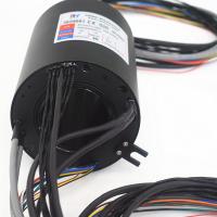 China 70mm Hollow Shaft Rotary Joint 300rpm Gigabit Ethernet Slip Ring 10A for sale