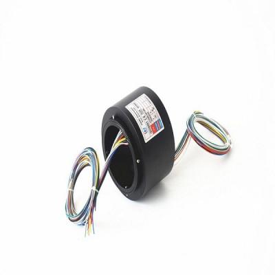 China 80mm Through Bore Slip Ring 0-380VAC 60rpm Hollow Shaft 4x10A 8x5A for sale