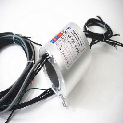 China Aluminium Alloy IP51 70mm Through Hole Slip Ring 50rpm 18 Circuits for sale
